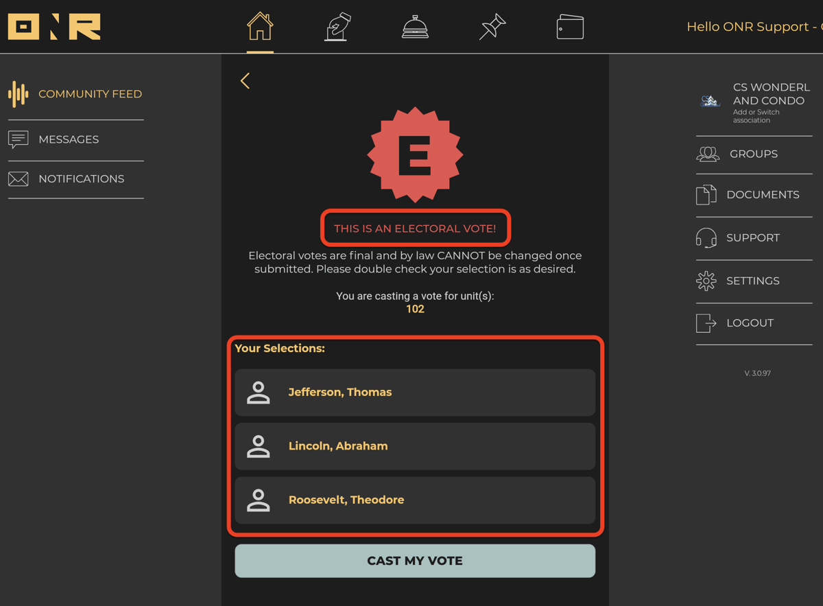 How to Cast an Electoral Vote Using a Web Browser – ONR Knowledge Base